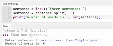 Split The Sentence In Python CopyAssignment