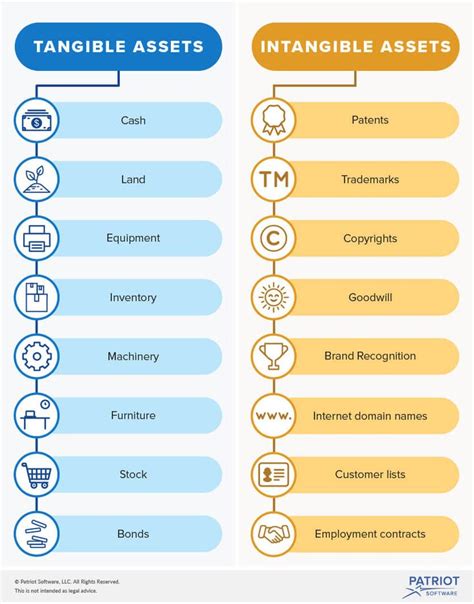An Info Sheet Showing The Different Types Of Intangible Asset