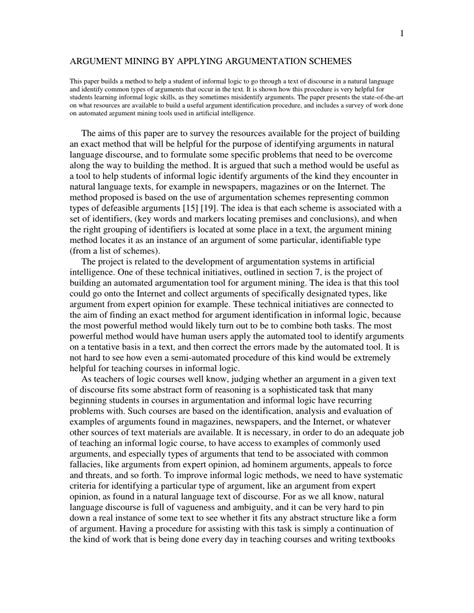 pdf argument mining by applying argumentation schemes