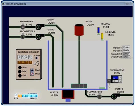 Automatic Batch Mixing Tank With PLC Ladder Logic Programming The