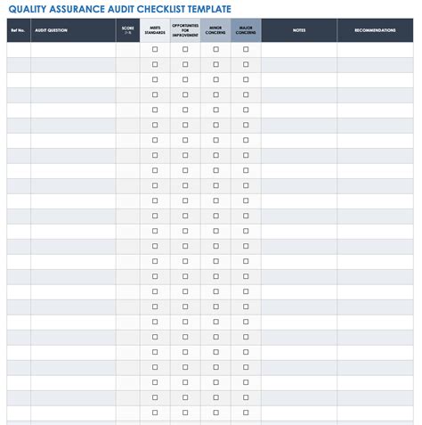 Quality Control Plan Template Excel
