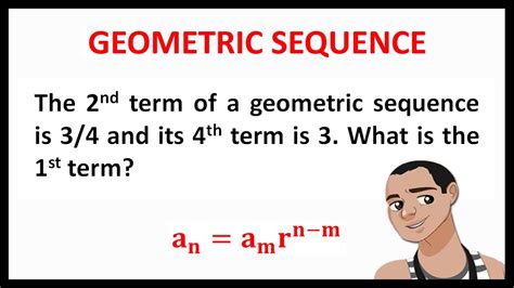 geometric sequence finding the first term youtube