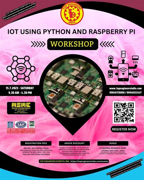 iot using python and raspberry pi workshop 2023 top engineers workshop chennai