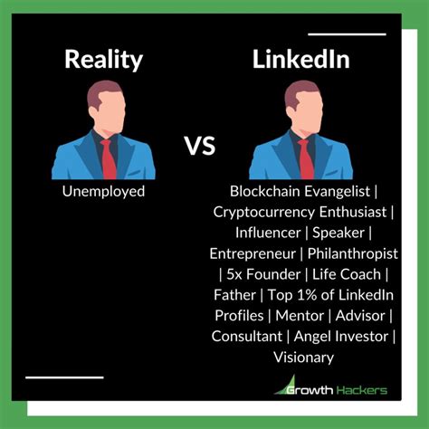reality vs linkedin personal branding b2b career job hunting hiring recruitment growth hackers