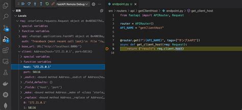 python vscodeからdocker内で動いているfastapiにステップ実行デバッグを仕掛ける python3 qiita