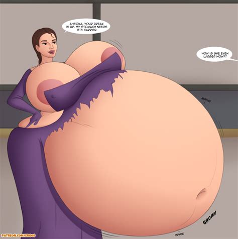 Rule 34 1girls Ahsoka Tano Areola Slip Areolae Belly Belly Expansion Big Belly Big Breasts