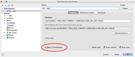 Grails Connect To H2 Database Using IntelliJ Database Client Stack