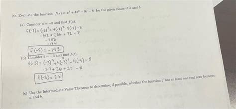 solved use the intermediate value theorem to determine if