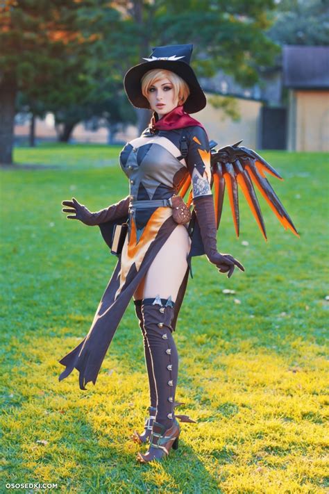 Model Kayla Erin Itskaylaerin In Cosplay Mercy From Overwatch 12 Leaked Photos From