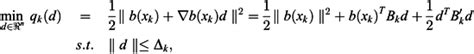 a limited memory bfgs algorithm based on a trust region quadratic model for large scale