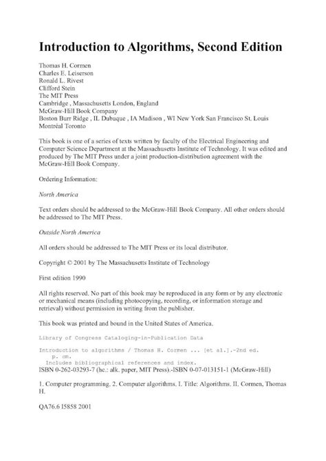 pdf cormen introduction to algorithms 2nd edition dokumen tips
