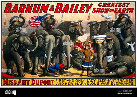Vintage Circus Elephant Poster