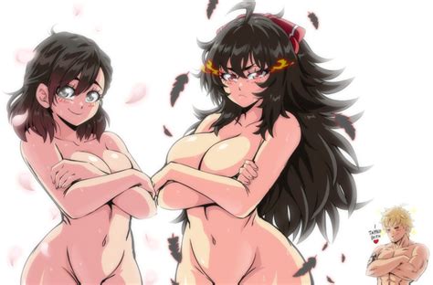 Rule 34 Big Breasts Black Hair Blonde Hair Blush Brown Hair Covering Breasts Dilf Eyes Closed
