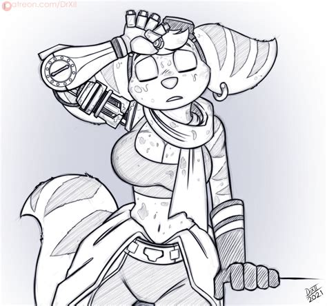 137731 Safe Artistdrxii Rivet Randc Fictional Species Lombax Mammal Anthro Ratchet