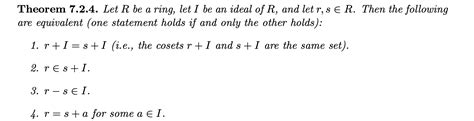 solved 7 2 3 proves theorem 7 2 4 let r be a ring let i