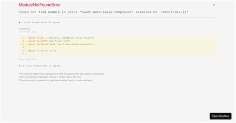 React Data Table Component Examples CodeSandbox
