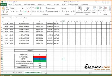 Como Hacer Un Formato De Asistencia En Excel Control De Ausentismo
