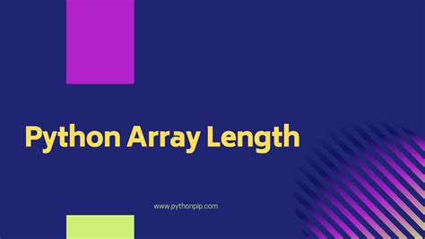 Python Array Length Pythonpip