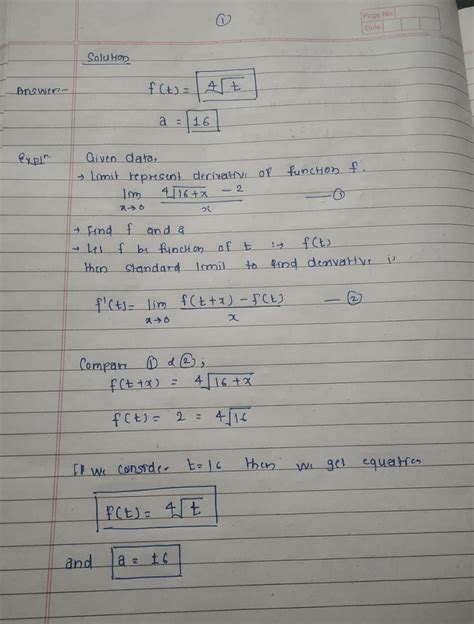 [solved] the limit represents the derivative of some function f at some course hero