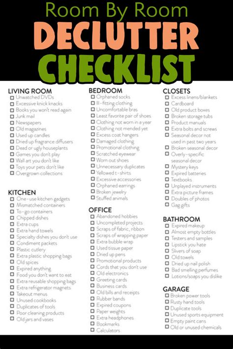 decluttering tips declutter room by room checklist to declutter and organize every room in your