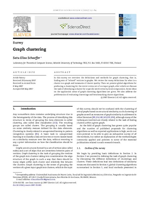 pdf graph clustering elisa schaeffer