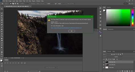 how to fix extension not signed properly in photoshop