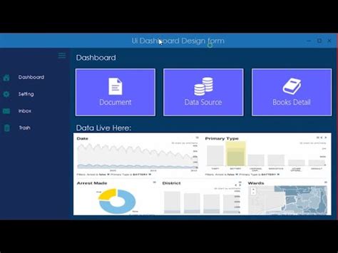 VB NET C Modern Dashboard Design Windows Application Form In