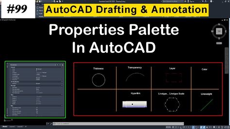 99 Properties Palette In AutoCAD 2020 In Urdu Hindi Property Palette