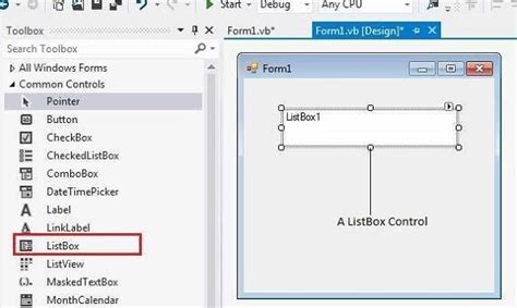 visual basic listbox kullanımı tasarım kodlama