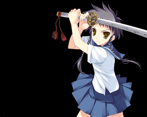 Purple Haired Female Anime Character Hd Wallpaper Wallpaper Flare
