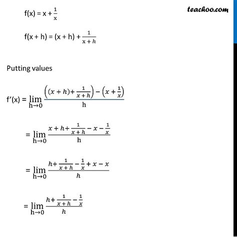 Example 19 Find Derivative From First Principle I F X 2x 3