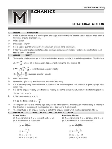 rotational motion pdf rotation around a fixed axis torque