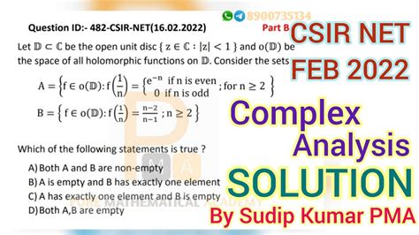 csir net 2022 february complex analysis solution q id 482 mathematics by sudip kumar