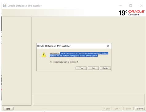 oracle 19c installation fails to perform prerequisite checks oracle forums