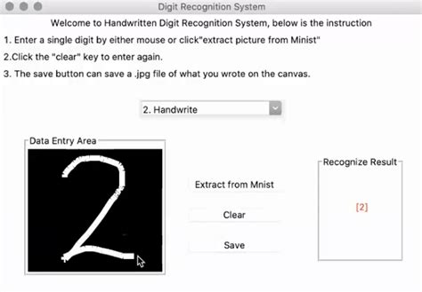 handwritten digit recognition system