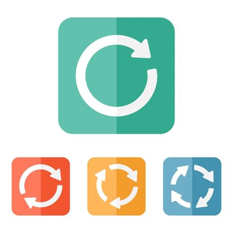 Arrow Sign Reload Refresh Rotation Loop Pictogram Stock Vector Image