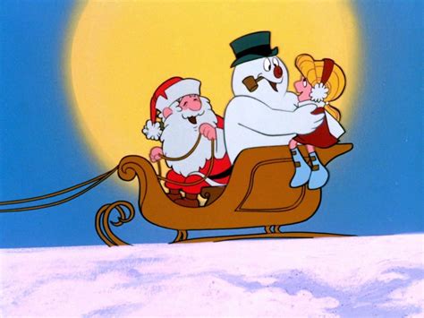Frosty Looks At Karen With A Smile And About To Give Her A Kiss On The Cheek Christmas 
