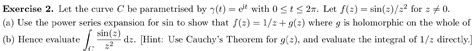 solved exercise 2 let the curve c be parametrised by