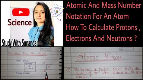 Atomic And Mass Number Notation For An Atom How To Calculate Protons Electrons And