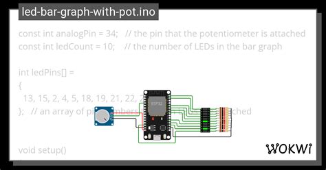 Led Bar Graph Pot1 Wokwi Esp32 Stm32 Arduino Simulator