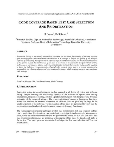 code coverage based test case selection and prioritization pdf