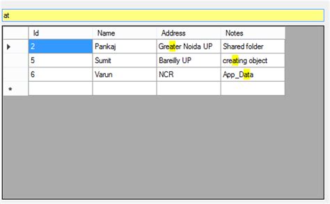 highlight search text in data grid view cell