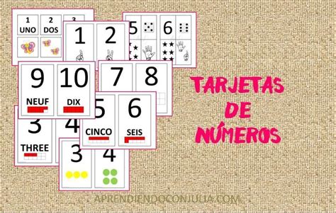9 TARJETAS DE NÚMEROS PARA IMPRIMIR Aprendiendo con Julia