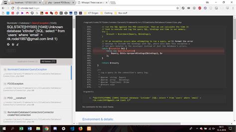 php sqlstate[hy000] [1049] unknown database ictinder stack overflow