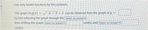 solved use only toolkit functions for this problem the graph