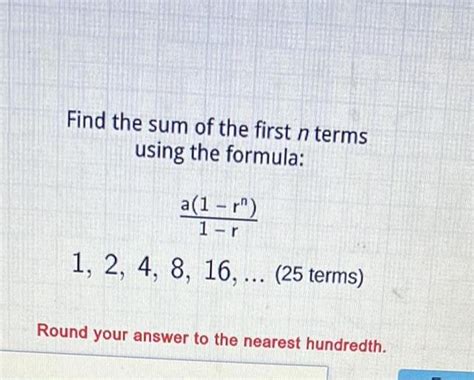 [answered] find the sum of the first n terms using the formula a 1 1 2 kunduz