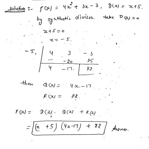 [solved] two polynomials p and d are given use either synthetic or long course hero