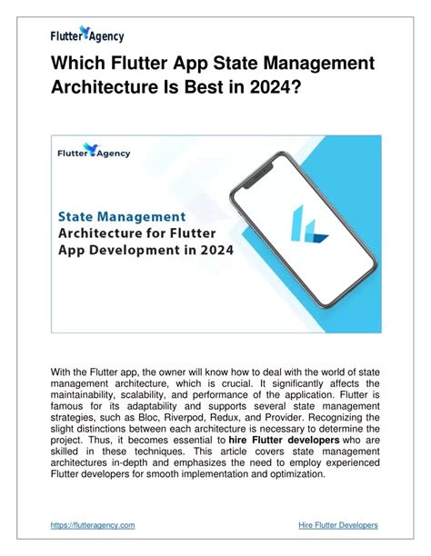 PPT Flutter App State Management Architecture In 2024 A