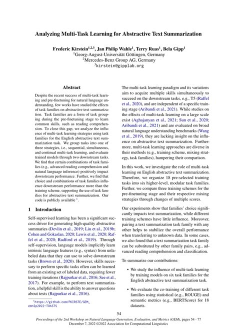 pdf analyzing multi task learning for abstractive text summarization