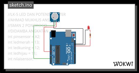 Tugas Led Dan Potensiometer Wokwi Esp32 Stm32 Arduino